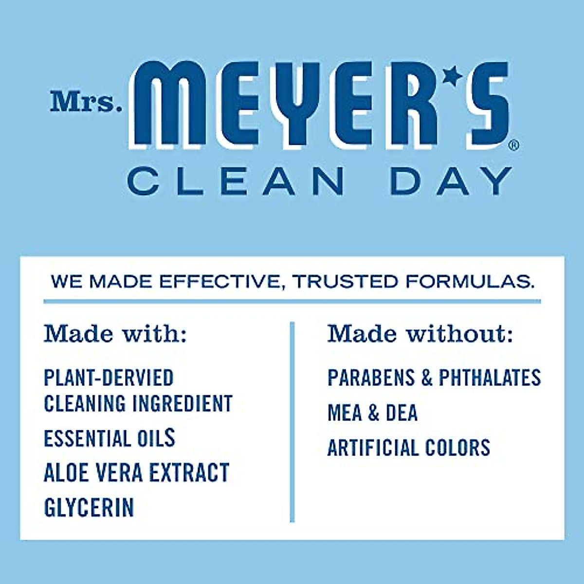 MRS. MEYER'S CLEAN DAY Liquid Dish Soap, Biodegradable Formula, Rain Water, 16 fl. oz