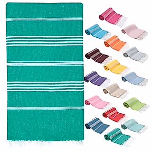 Park & Oz Turkish Beach Towel – Oversized 100% Cotton Quick-Dry & Sand-Free Blanket 72" x 40" – Ultra-Absorbent, Lightweight & Compact Pool Towel for Beach, Travel, Spa, Gym, Camping & Home