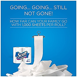 Scott 1000 Sheets Per Roll Toilet Paper, Bath Tissue, 20 Rolls