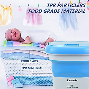 Portable Mini Folding Washing Machine Small Laundry Tub Wonder Magic Compact Washer Clothes Bucket for Baby Washer