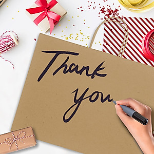 Gatherfun 50PCS 16”x6”x12” Natural Kraft Customizable Paper Bags with Handles, Shopping Bag, Paper Gift Bag, Retail Bags, Party Favor Bags with Handles