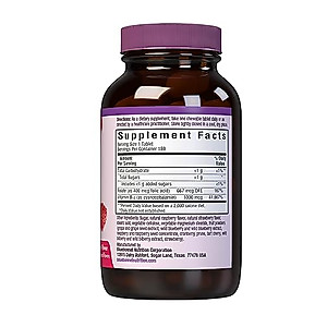 Bluebonnet Nutrition Earth Sweet Vitamin B12 & Folic Acid Chewable Tablets, Cream Raspberry 180 Count (Pack of 1)