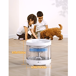 STFXMY Cat Water Fountain, 54oz/1.6L Pet Water Fountain Indoor, Ultra Quiet Automatic Pet Drinking Fountain with 3 Replacement Filters, Cleaning Brushes Kits and 1 Silicon Mat