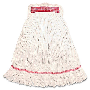 Genuine Joe MWH1BEA Med Blend Narrow Band Loop Mop, White