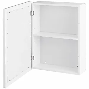 Bamc Bathroom Mirror Cabinet Wall Mounted Kitchen Medicine Storage Adjustable Shelf Storage Cabinet Organizer Cabinet Medicine cabinets Bathroom Storage Cabinet, 1475684, White, L 20''x W 6''x H 26''