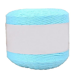2 Skeins/200g Light Blue Crochet Cotton Yarn DIY Winter Sweater Scarf Gloves Yarn