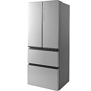 Haier 14.5 Cu. Ft. Fingerprint Resistant Stainless Steel 4 Door Refrigerator