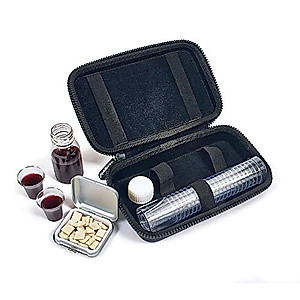 BROADMAN CHURCH SUPPLIES Portable Communion Set - Traveler, Black, 25 Cups