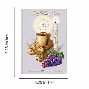Christian Brands Light of Christ First Communion Mass Book,Remembrance Catholic Keepsake Gift for Boys or Girls,4.25x6.25 inches