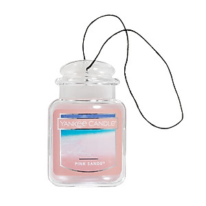 Yankee Candle Car Air Fresheners, Hanging Car Jar® Ultimate Pink Sands™ Scented, Neutralizes Odors Up To 30 Days