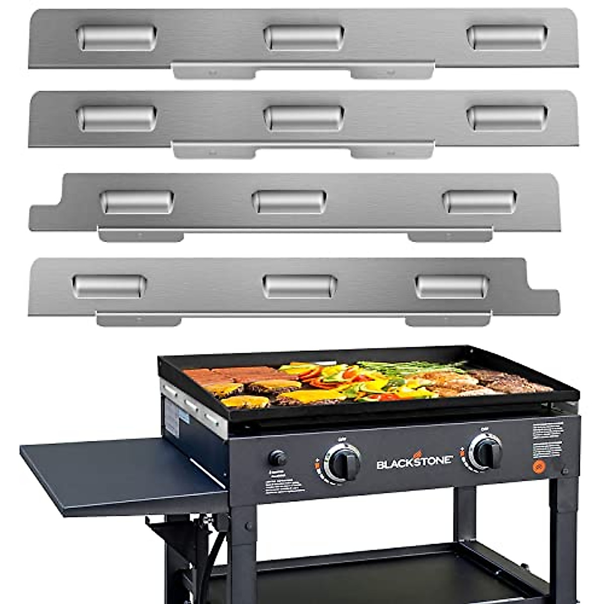 Wind Guard for Blackstone 36 Inch Griddle Stainless Steel Magnetic Wind Screen，Flat Top Grill Accessories，Compatible with Rear Grease Cup, Hood and Side Shelf