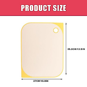 Kichvoe Plastic Cutting Board Kitchen Chopping Board Multifunction with Hanging Hook for Food Fruit Vegetable Meat Camping Supplies