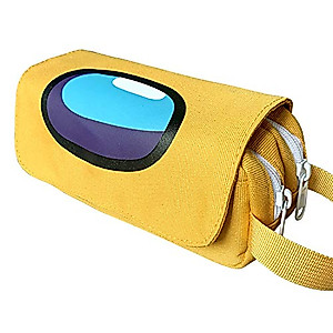 Pencil Cases Big Capacity Pencil Bag Makeup Pen Pouch Durable Stationery with Double Zipper Pen Holder for （yellow）