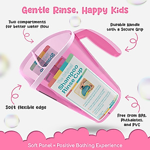 S.C. Products, Inc. Tear-Free Bathing Experience with Rinse Cup - Soft Flexible Edge, Comfortable Handling & 40 Oz Capacity