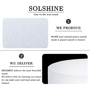 SOLSHINE Crystal Singing Bowl 432HZ 8inches F Notes Heart Chakras Crystal Striker and O-ring included