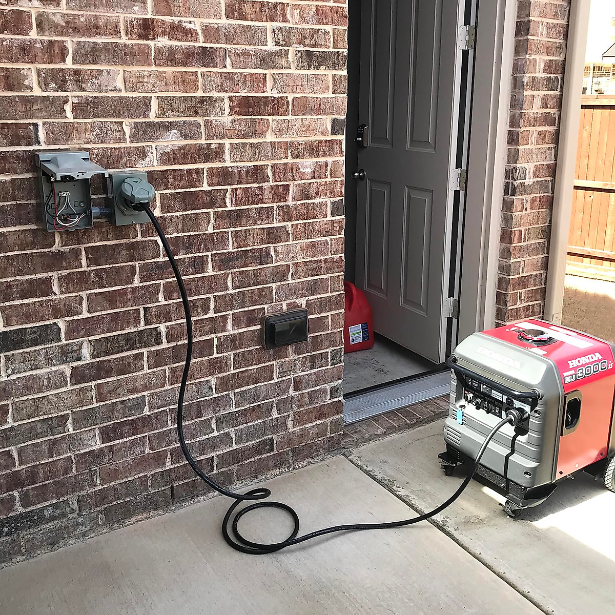 OUTPRIZE Pre-Drilled Generator Inlet Box, NEMA 3R 30 Amp Outdoor Waterproof Power Inlet Box, NEMA L14-30P 4 Prong, 125/250 Volt, 7500 Watts, ETL Listed