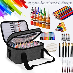 Yumt Paint Organizer Paint Brush Holder Acrylic Paint Storage Art & Craft Supply Storage Paint Bottle Organizer Professional Storage Display Organizer for Paintbrushes And Paint Tubes