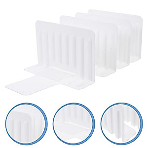 Operitacx Refrigerator Replacement Shelves Drawer Dividers Organizers Clear Plastic Drawers Separator 4pcs Adjustable Kitchen Drawer Organizer for Clothing Utensil Office Bookshelf Storage