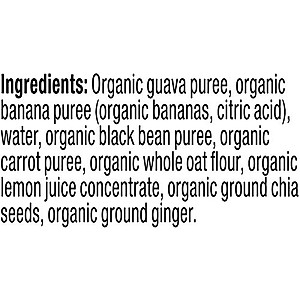 Plum Organics Mighty 4 Blends Guava, Banana, Black Bean, Carrot, Oat, 4oz