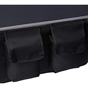 PORTAL Folding Portable, Guest Carry Bag and Side Storage Organizer, Camping Adults Away Tent Sleeping Cot Bed, Supports 300 LBS, Black