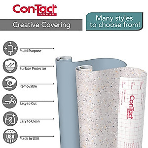 Con-Tact Brand Duo-Packs Creative Covering DIY Shelf-Adhesive Vinyl Drawer and Shelf Liner, 18"" x 16', 2 Pack (Terrazzo Blush / Ocean Blue)