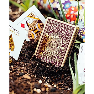 Bicycle Verbena Floral Premium Playing Cards, Gold Foil, 1 Deck