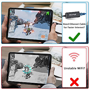 Lightnning to Ethernet RJ45 Adapter for iPhone/iPad [Apple MFi Certified], Plug and Play iPhone High Speed Ethernet Adapter Support 10/100 Mbps Network (Black)