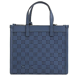 Marc Jacobs The Grind Mini Coated Leather Crossbody (Blue Sea)