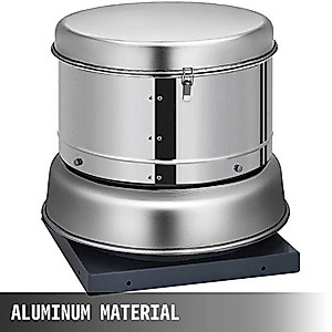 VEVOR 1000 CFM Roof Fan Up-blast Restaurant Exhaust Fan High Speed Direct Drive Up-blast Exhaust Fan 250W