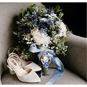 MKISHINE To My Daughter Card On Your Wedding Day Wedding Memorial, Memorial Gift,To my daughter on your wedding day, angel mom to bride gift, mom to bride gift, BLUE