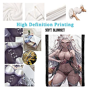 itakkaito Bedding Fleece Throw Blankets Bed Blanket Sexy Anime Girl Daki Plush Blanket Fleece Blanket for Bed and Couch