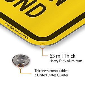 SmartSign Private Road Sign, Dead End Sign, Private Driveway Sign, 12 x 18 Inches 3M Engineer Grade Reflective Aluminum