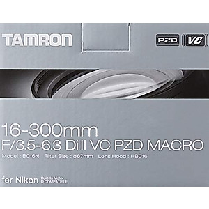 Tamron 16-300mm F/3.5-6.3 Di-II VC PZD All-In-One Zoom for Nikon DX DSLR Cameras