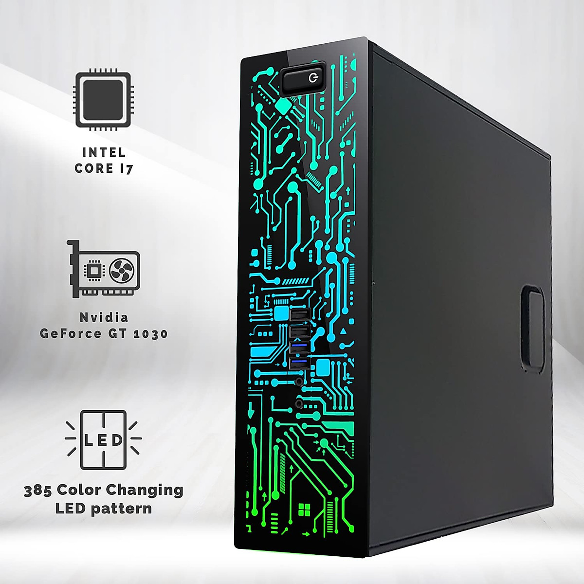 Gaming Desktop PC, Intel Core i5 6th Gen, TechMagnet Zeus, AMD RX 550 Graphics, 32GB RAM, 512GB SSD, MTG New 24 Inch Dual Monitor, RGB Keyboard Mouse, Headphone, Webcam, Win 10 Pro (Renewed)