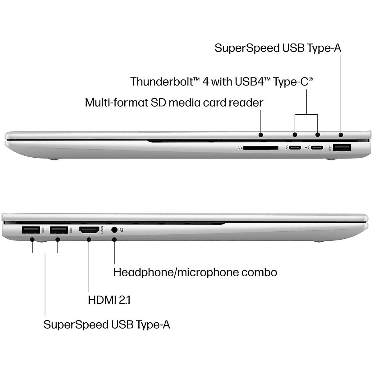 HP Envy 17T 17.3" FHD Touchscreen Business Laptop (Intel 12-core i7-1260P, 64GB RAM, 2TB PCIe SSD) Thunderbolt 4, Backlit Keyboard, Webcam, Wi-Fi 6E, Bluetooth, IST SD Card, Win 11 Pro, 2024, Silver
