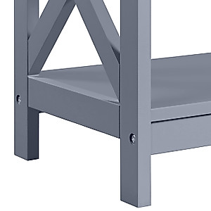 Yaheetech Television Stands & Entertainment Centers with 3 Tier Storage Shelf TV Stand for Living Room, Gray