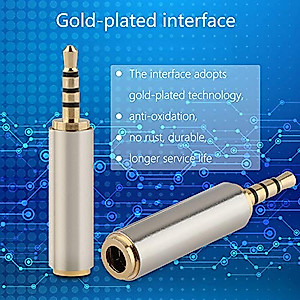 PASOW 3.5mm Male to 2.5mm Female/2.5mm Male to 3.5mm Female Stereo Audio Adapter Headset Converter Connector for Smartphones, Headphone, Mic, Tablets (2 Pack)