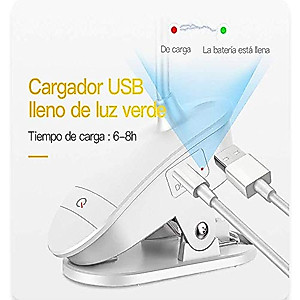 Clip on Lamp,Battery Powered Reading Lamp,Clip on Light for Bed Clip on Battery Light with 3 Brightness Level,USB Rechargeable, Reading Lamp