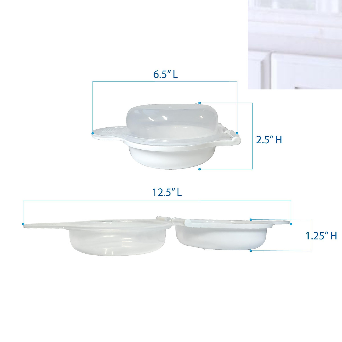 Trenton Gifts Microwave Egg Cooker/Poacher - Easy Scrambled Omelet Maker & Breakfast Cookware - Quick and Convenient Egg Cooking Solution - ONE COOKER