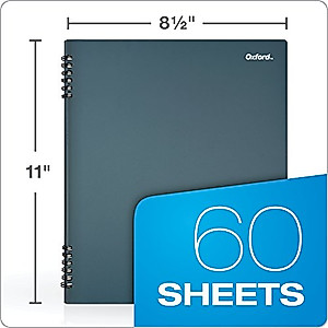 Oxford Stone Paper Notebook, 8-1/2" x 11", Blue Cover, 60 Sheets, 2 Pack (161646)