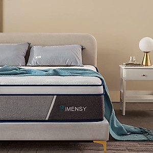 Rimensy Full Mattress,10 Inch Hybrid Mattress in a Box,Gel Memory Foam Mattress,Individually Wrapped Pocket Coils Innerspring Mattress for Motion Isolation,Medium Firm,Full Size Mattress,54"*75"*10"