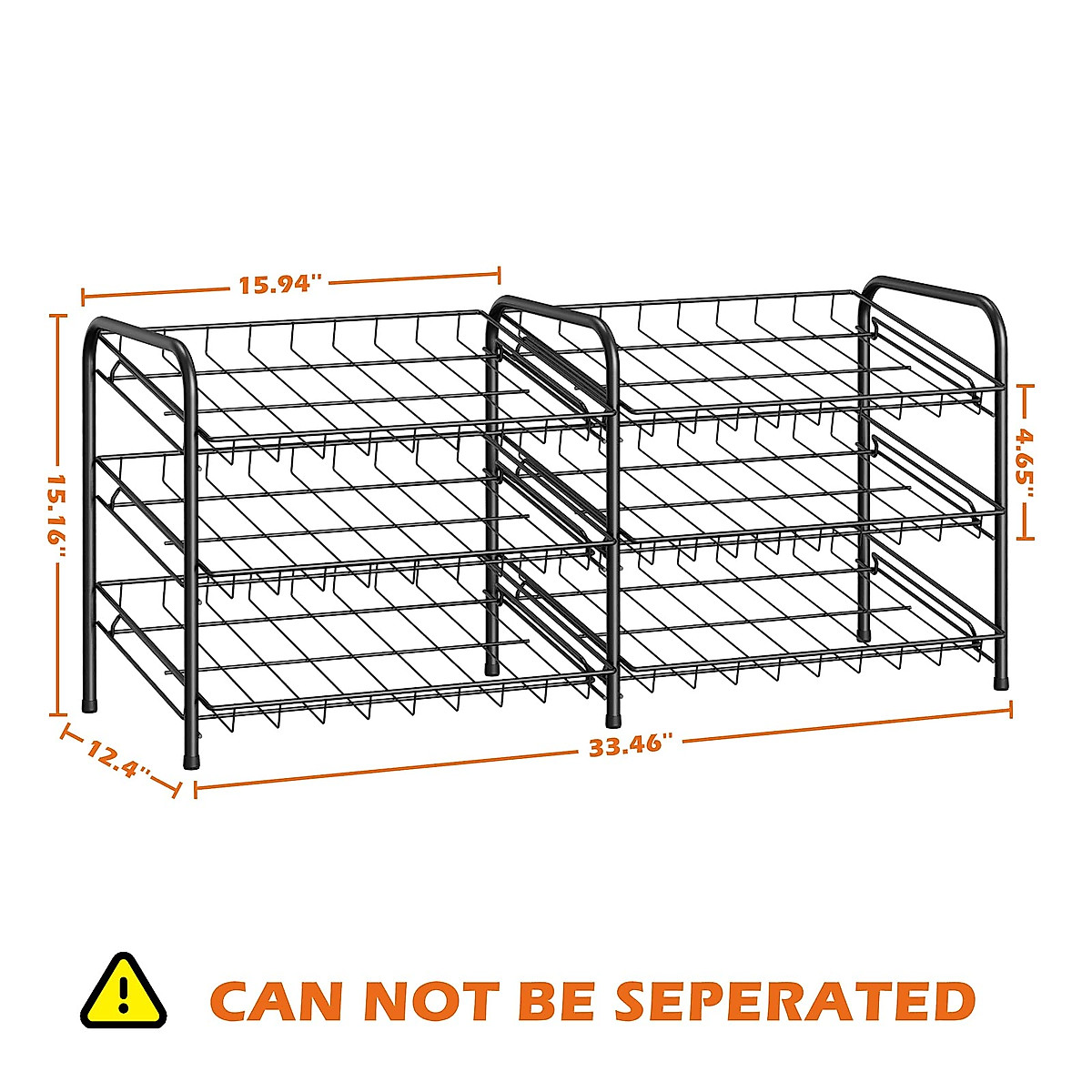 MOOACE Can Rack Organizer, 2 in 1 Can Storage Dispenser Holds up to 72 Cans, Can Organizer for Pantry Kitchen Cabinet, Black