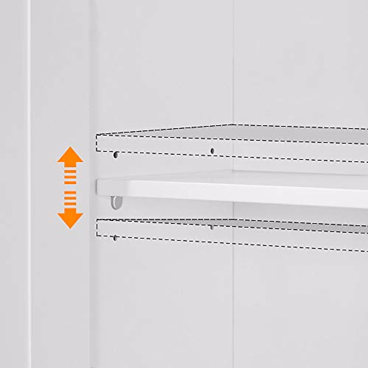 Yaheetech Over The Toilet Cabinet, Double Door Bathroom Storage Organizer, Toilet Rack with Inner Adjustable Shelf and Open Storage Shelf, White