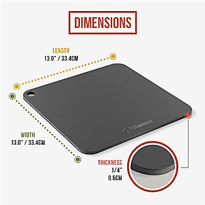 Chef Pomodoro Pizza Steel for Oven, 13 x .25 Thick, Baking Steel for Oven, Baking Steel Pizza Stone for Grill and Oven, Original Baking Steel, Artisan Steel (13-Inch)