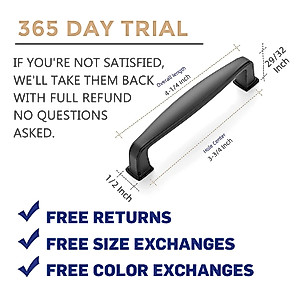 Ravinte 30 Pack Solid 3-3/4 Inch Kitchen Cabinet Handles Matte Black Cabinet Pulls Black Drawer Pulls Kitchen Cabinet Hardware Kitchen Handles for Cabinets Cupboard Handles Drawer Handles