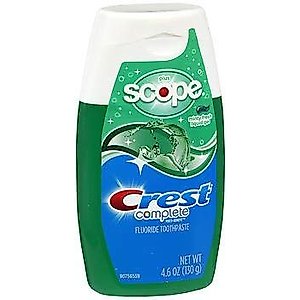 Crest Plus Scope Toothpaste Liquid Gel Minty Fresh - 4.6 oz, Pack of 5