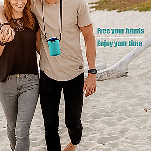 WK IEASON 12oz Standard Can Sleeves Insulators with Shoulder Strap Can Covers Cooler 12OZ Beer Bottle Sleeves Coolers Holder Non-slip Neoprene Can Sleeves 3PC Pack (12oz standard, Green/Orange/Grey)