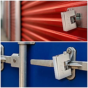 Kurtzy Heavy Duty 1kg Padlocks with 10 Keys (2 Pack) - Hardened Solid Steel Hardware Monoblock Lock - 12mm Thick Shackle - Protect Garages, Containers, Sheds, Shutters, Lockers, Gates and Warehouses