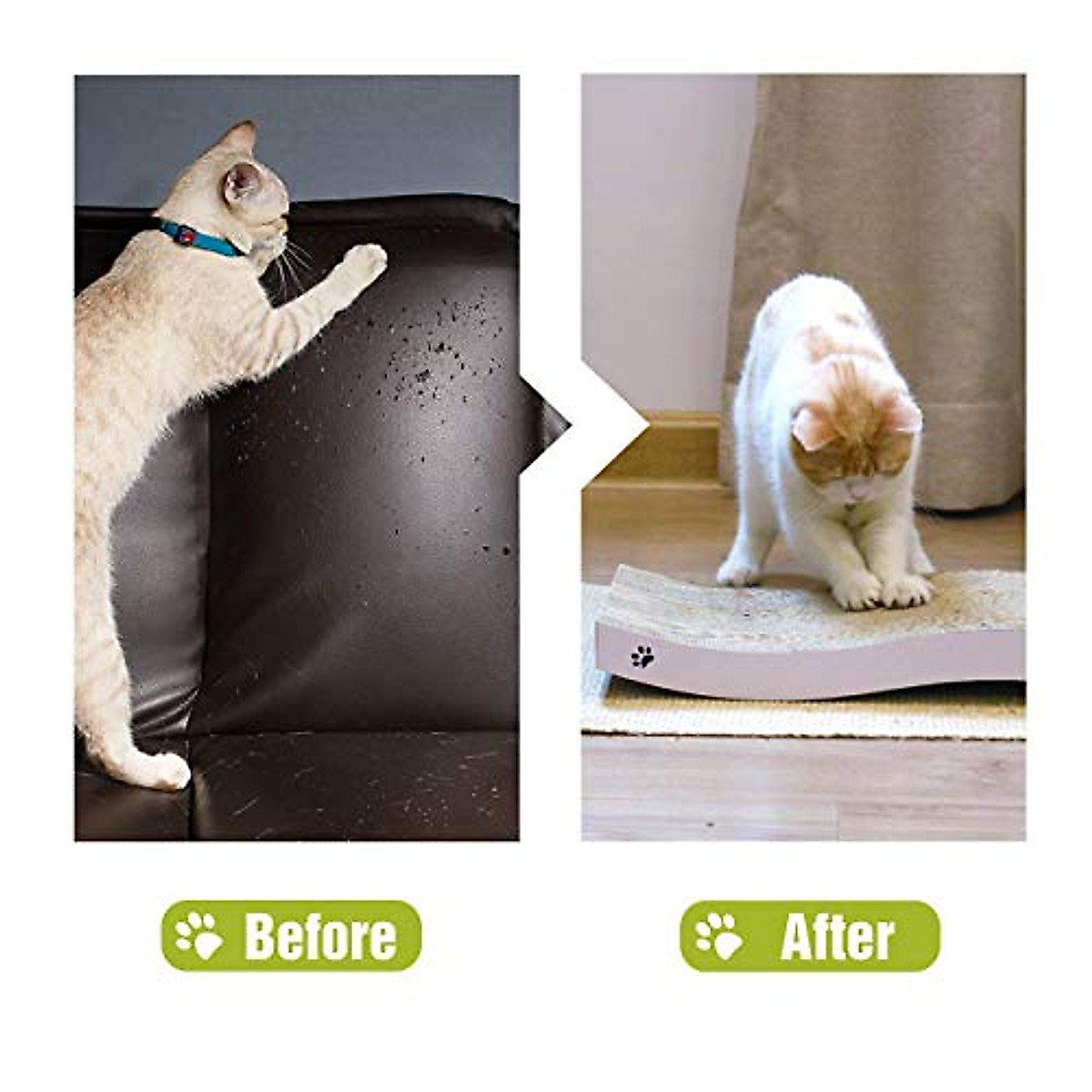 Coching Cat Scratcher Cardboard Cat Scratch Pad with Premium Scratch Textures Design Durable Cat Scratching Pad Reversible