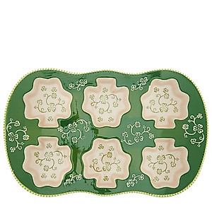 Temp-tations Texas Sized Muffin or Cornbread Dish, Heart Shape Cups, Cakelet Pan (Floral Lace Romance) EW-I